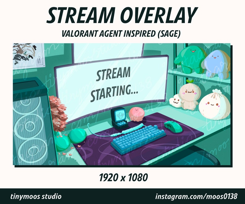 Sage Valorant Inspired Twitch Stream Setup Animated Scene Starting Soon ...