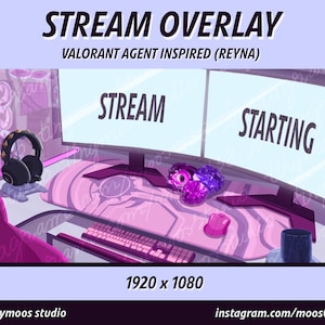 Reyna Valorant Inspired Twitch Stream Setup Animated Scene Starting ...