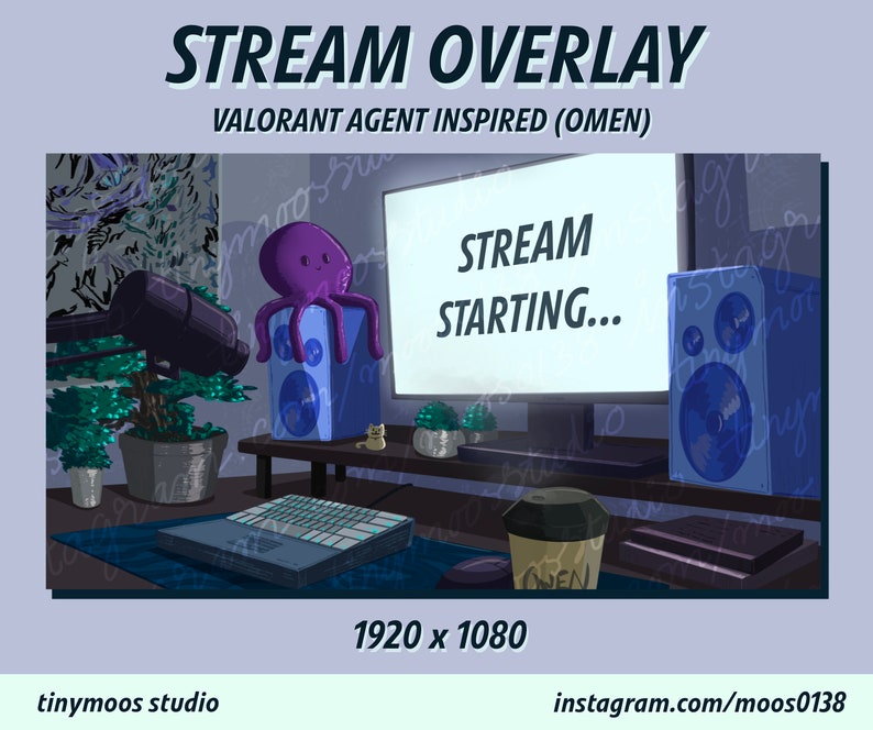 Omen Valorant Inspired Twitch Stream Setup Animated Scene Starting Soon ...