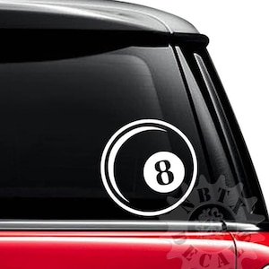 9 Ball Pool Billiard Game Bar Custom Vinyl Sticker Decal for Car Truck ...