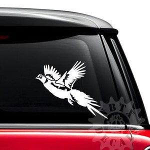 Pheasant Bird Hunting Hunter Shotgun Custom Vinyl Sticker Decal for Car ...