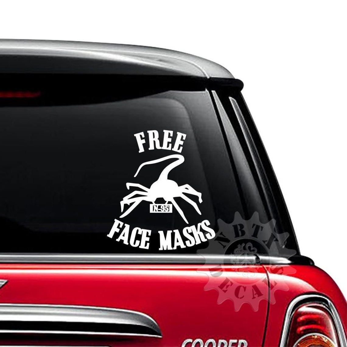 Free Face Mask Alien Facehugger Custom Vinyl Sticker Decal for Car ...