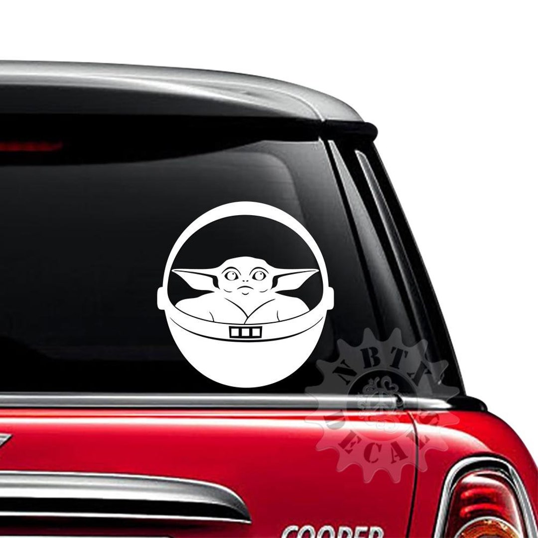 Baby Yoda Grogu Jedi Mandalorian Custom Vinyl Sticker Decal for Car ...