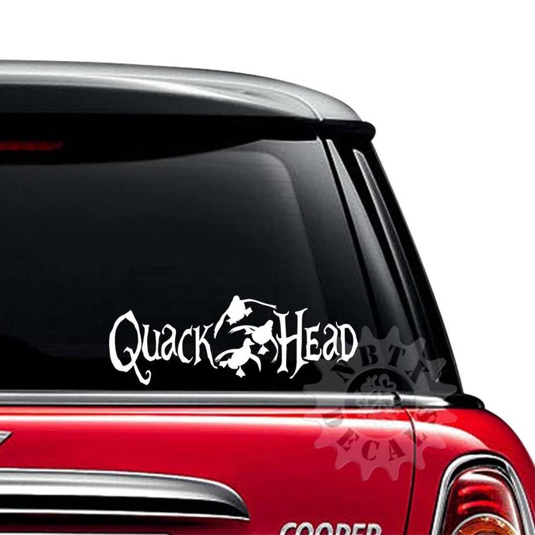 Quack Head Duck Flying Hunting Hunter Custom Vinyl Sticker Decal for ...