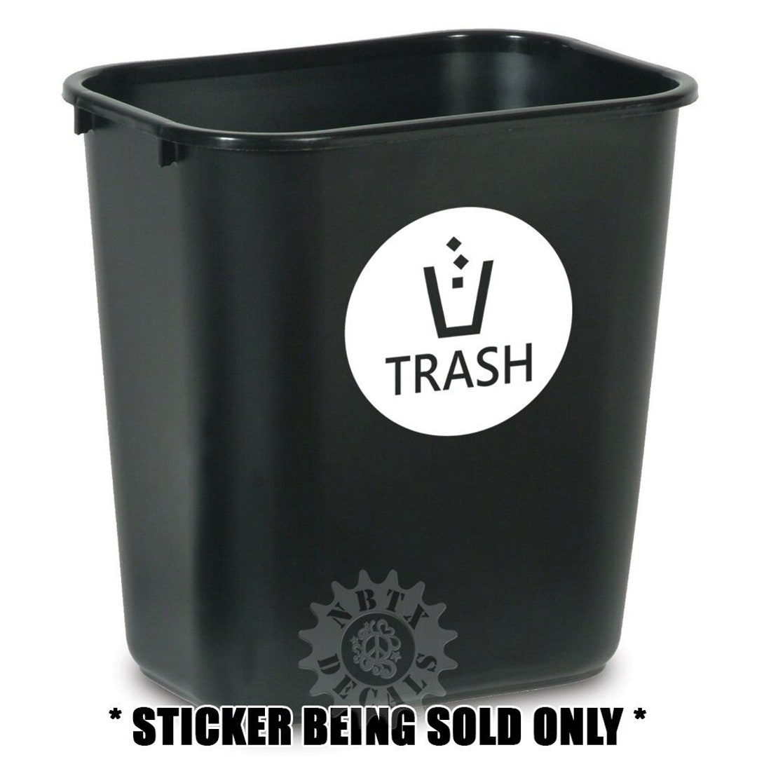 Trash Symbol Bin Garbage Disposal Custom Vinyl Sticker Decal for Car ...