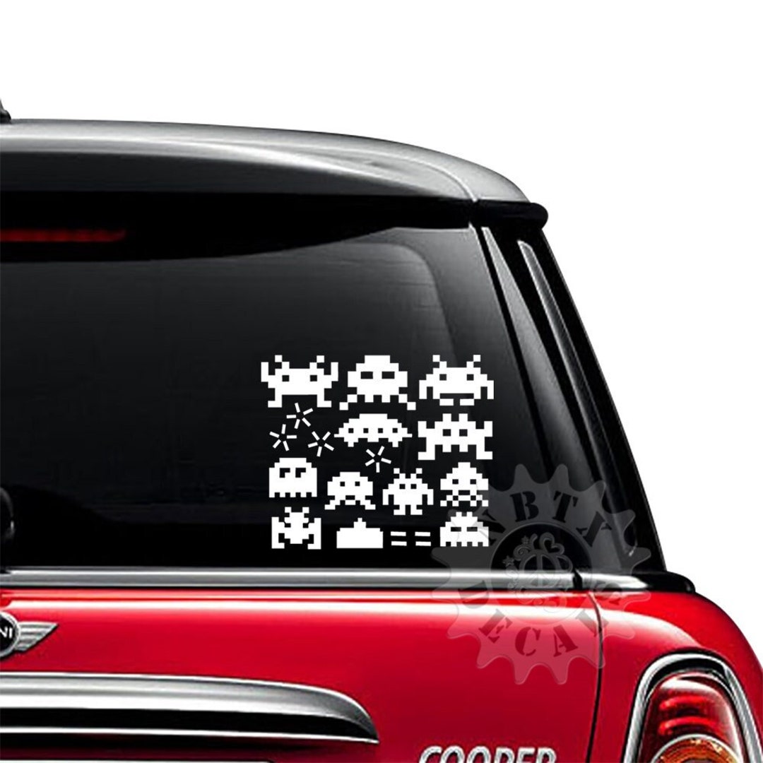 Space Invaders Aliens Video Game Arcade Custom Vinyl Sticker Decal for ...