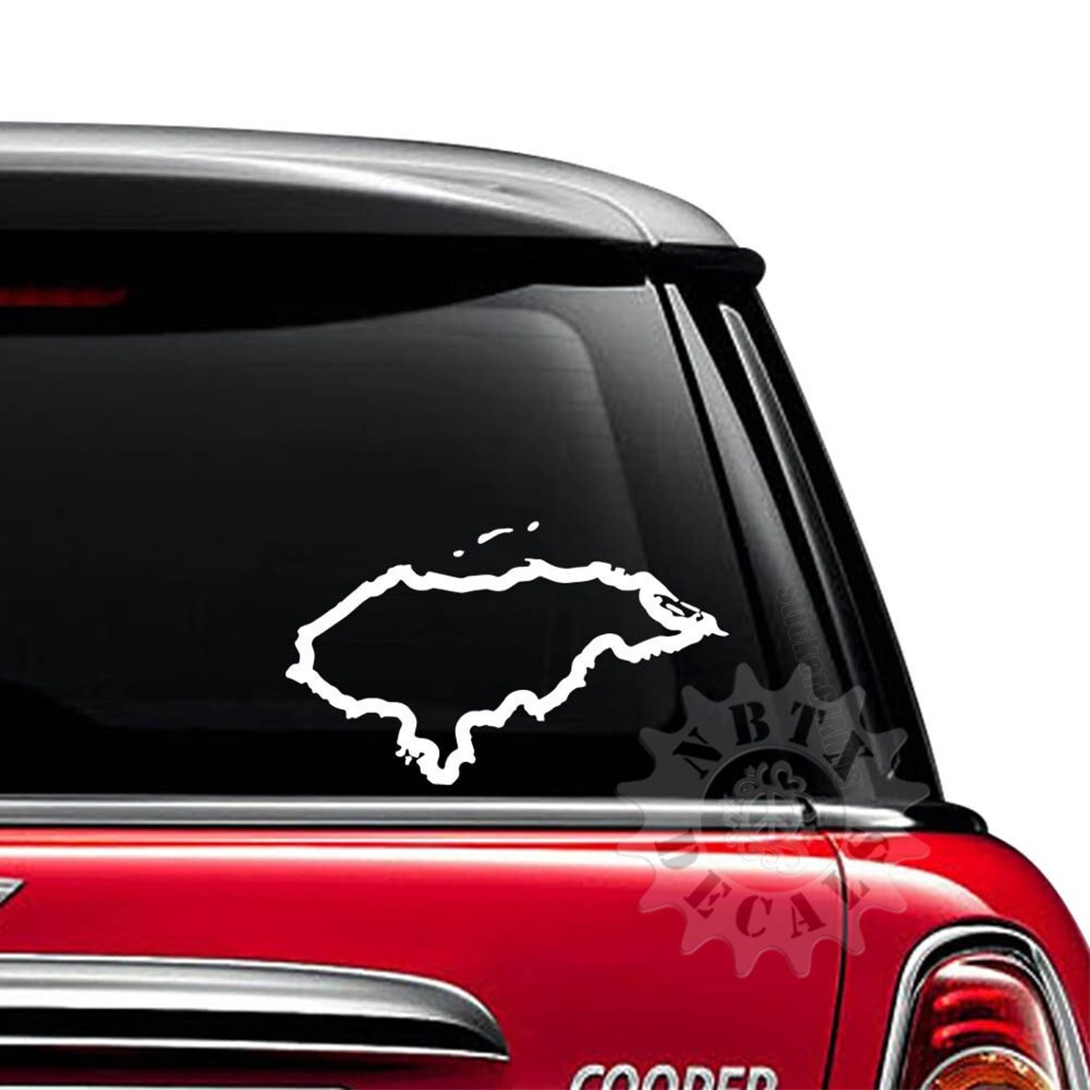 Honduras Country Map Outline America Custom Vinyl Sticker Decal for Car ...