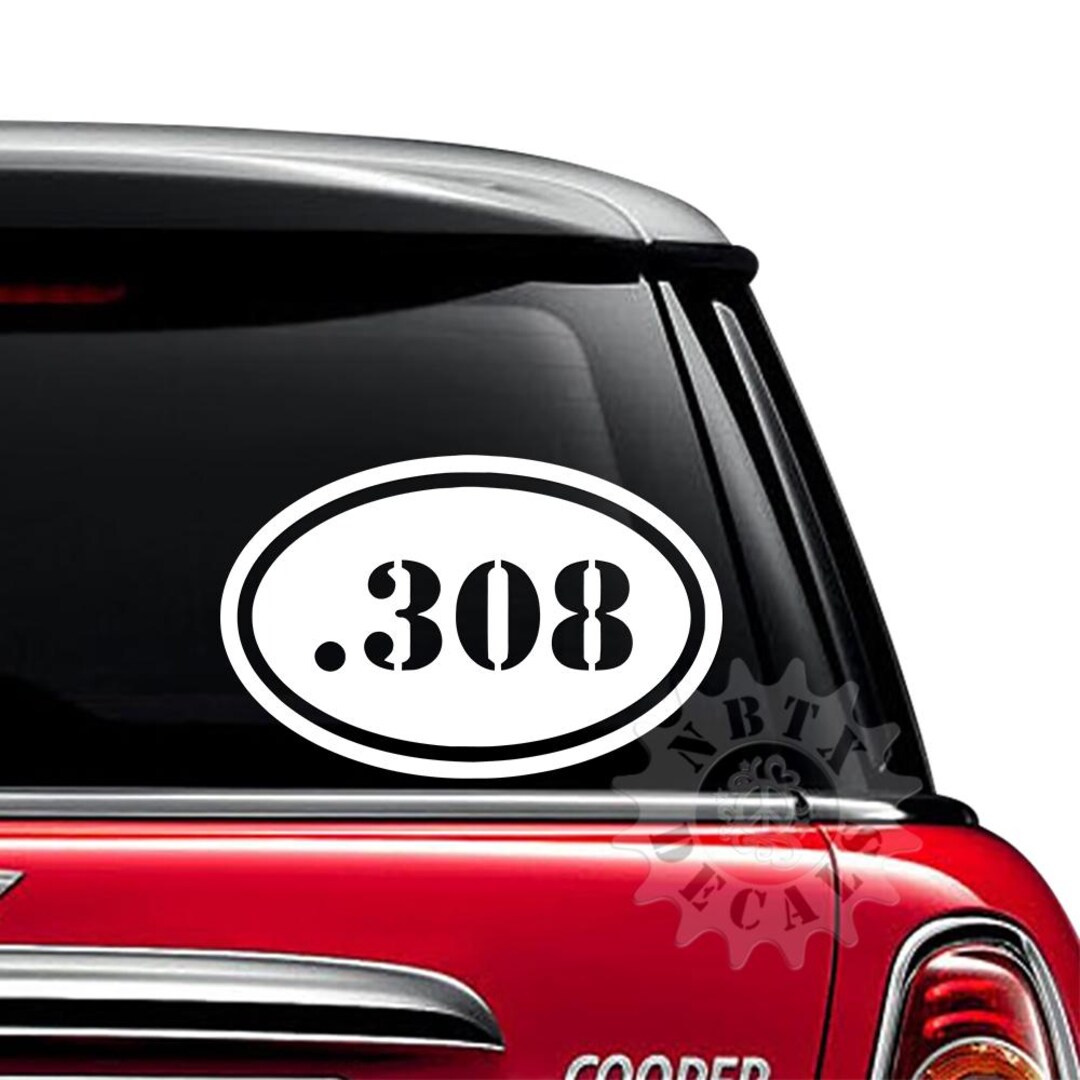 0.308 Caliber Ammo Bullet Cartridge Rifle Gun Custom Vinyl Sticker ...
