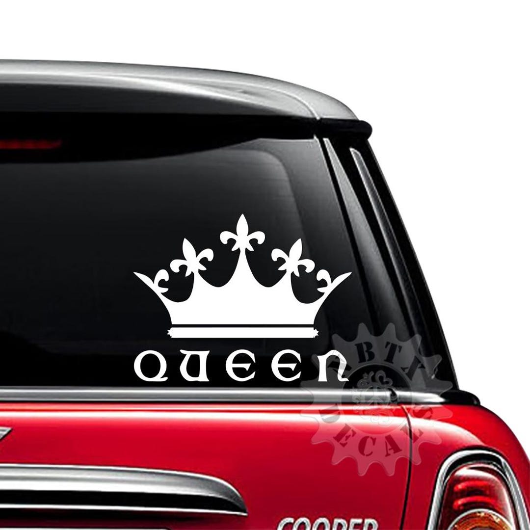 Queen Crown Tiara Custom Vinyl Sticker Decal for Car Truck Motorcycle ...