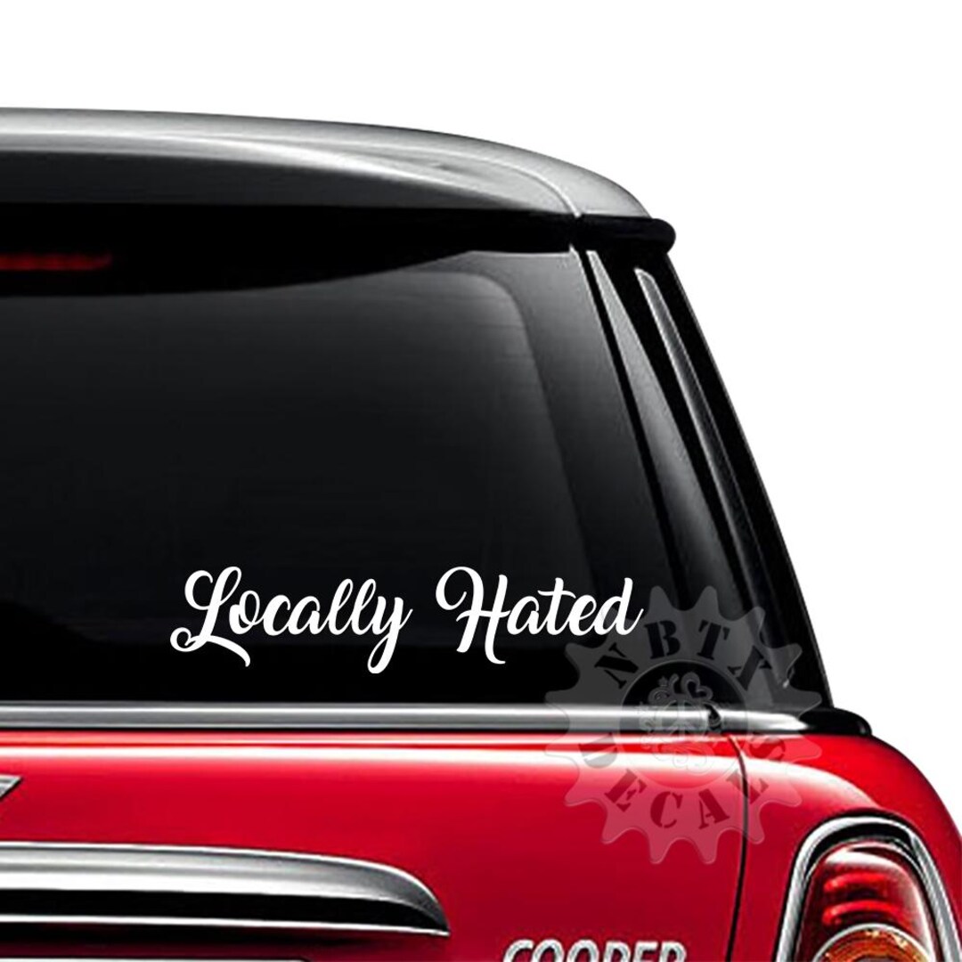 Locally Hated JDM Japanese Motorsports Auto Racing Custom Vinyl Sticker ...