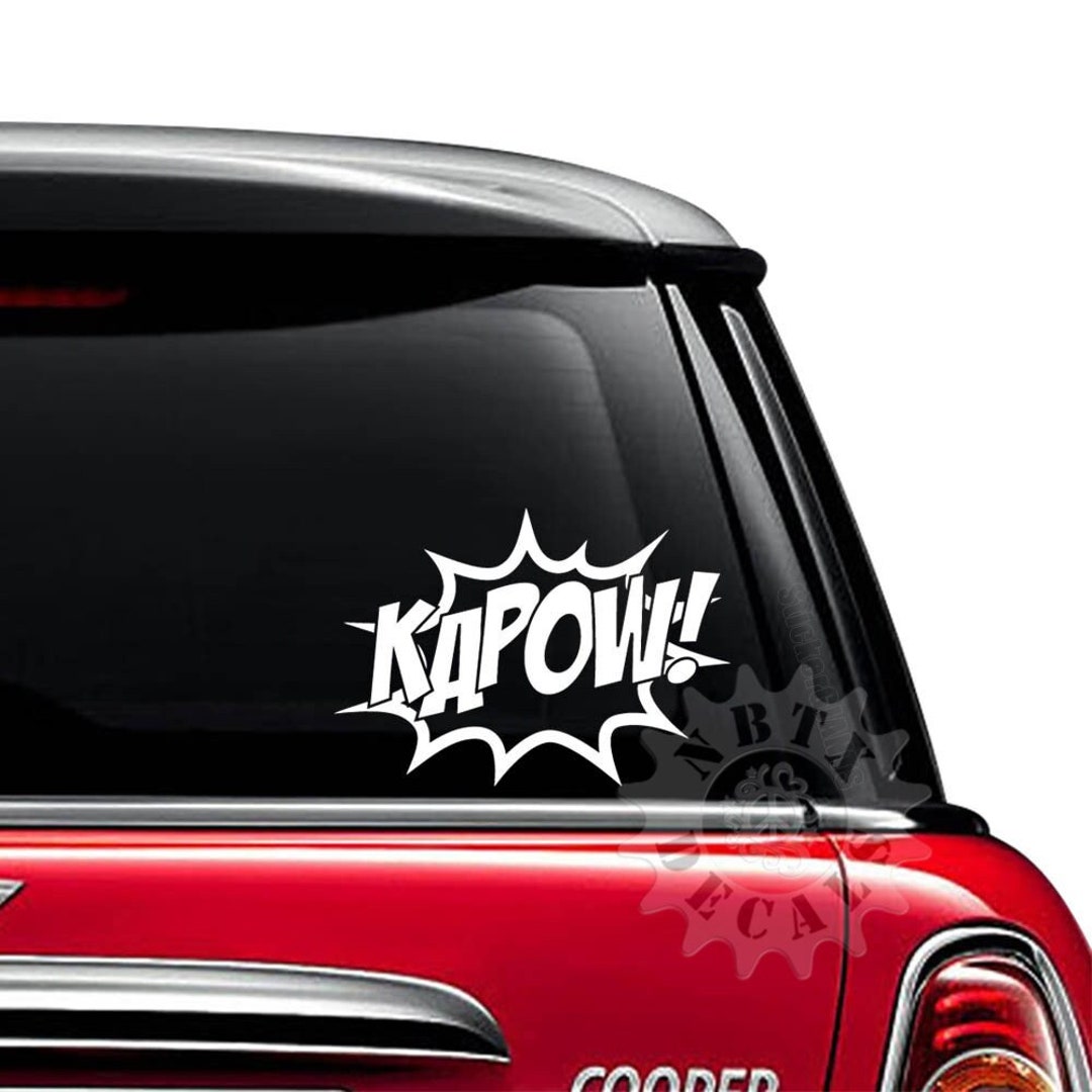 Kapow Punch Kick Comics JDM Japanese Motorsports Custom Vinyl Sticker ...