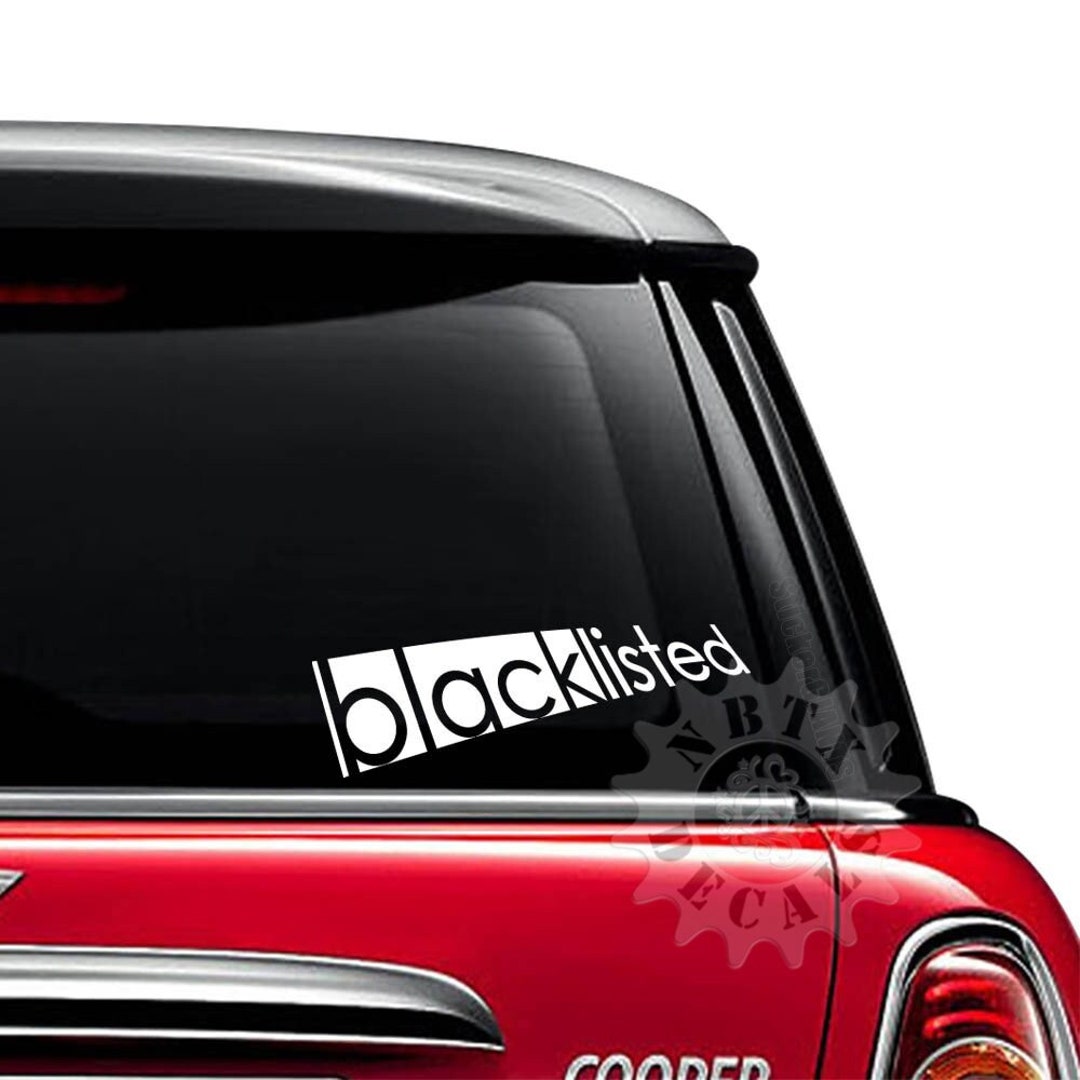 Blacklisted JDM Japanese Motorsports Custom Vinyl Sticker Decal for Car ...