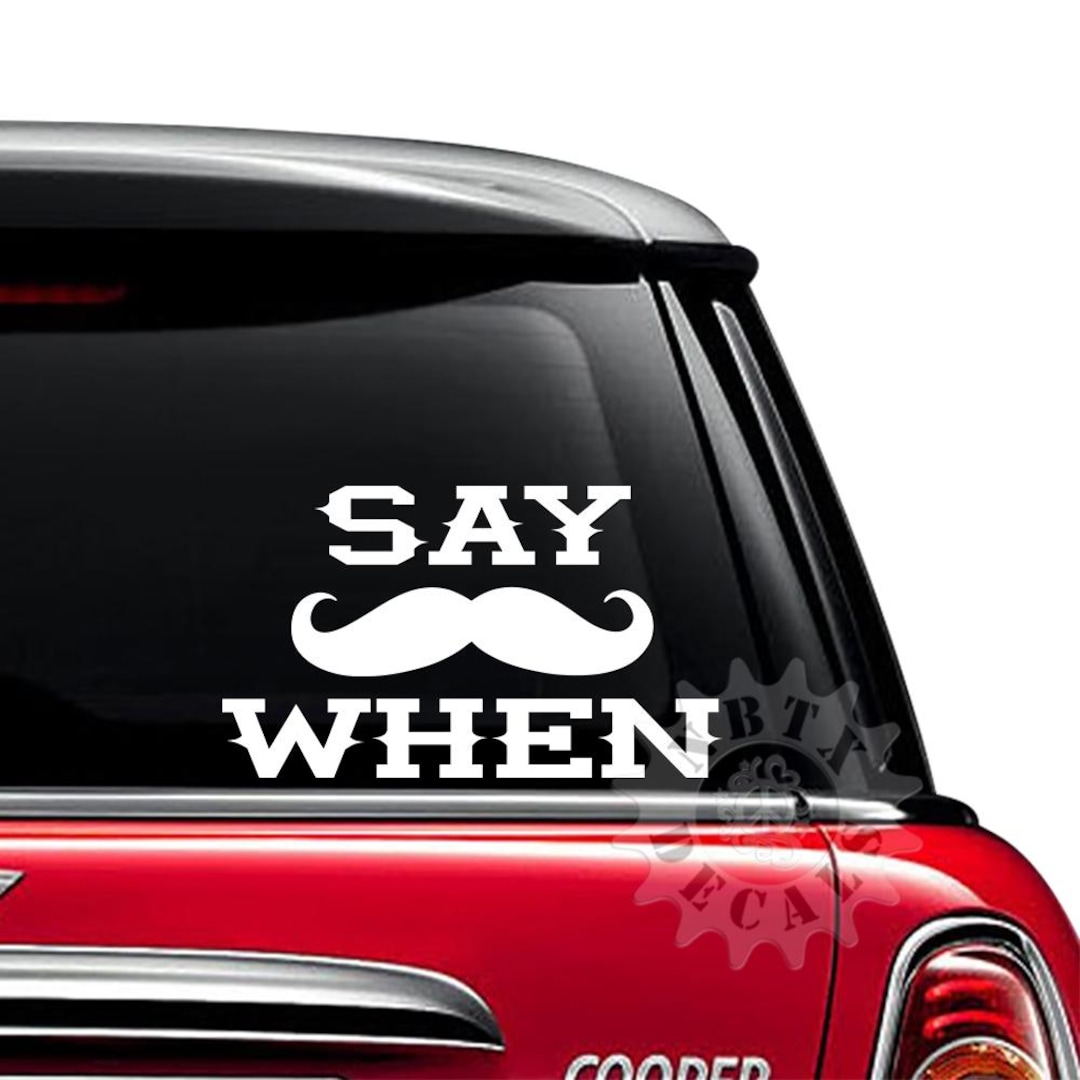 Say When Doc Holiday Mustache Beard OK Corral Custom Vinyl Sticker ...