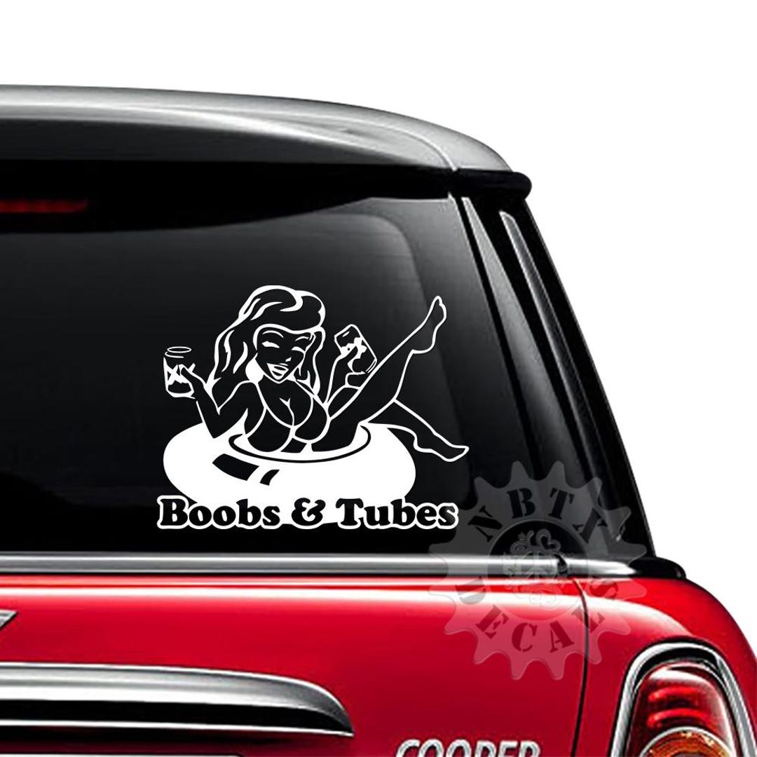 Boobs and Tubes Sexy Hot Bikini Beer River Water Fun Custom Vinyl ...