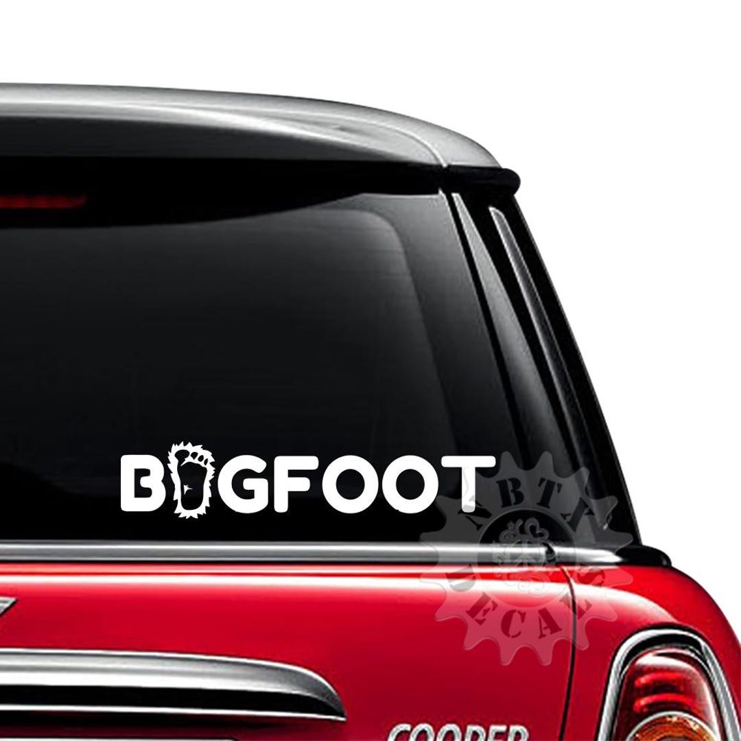 Bigfoot Monster Footprint Foot Yeti Sasquatch Custom Vinyl Sticker ...