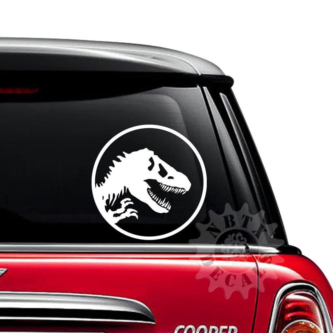 T-rex Dinosaur Fossil Skeleton Jurassic Park Custom Vinyl Sticker Decal ...