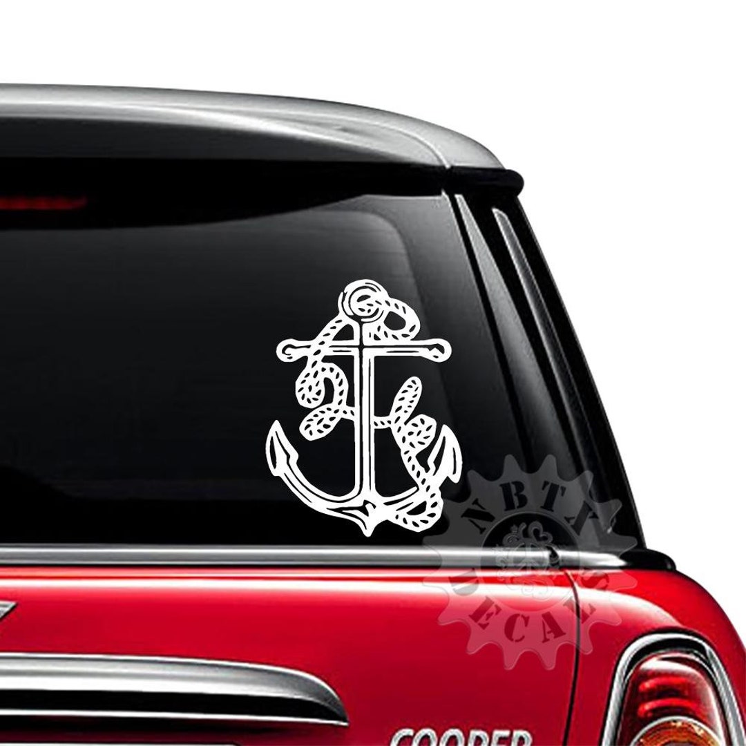 Navy Anchor Sailor Sailing Sailboat Ship Nautical 2 Custom Vinyl ...