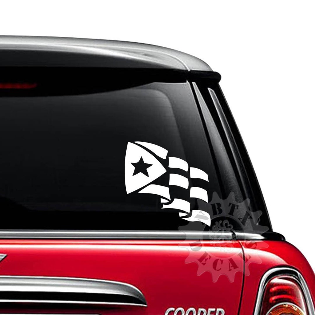 Puerto Rico Island Flag USA Commonwealth Custom Vinyl Sticker Decal for ...