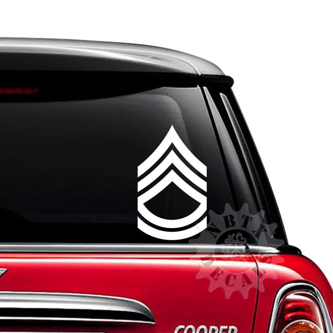 Army E7 Sergeant First Class Chevron Office Rank Soldier Custom Vinyl ...