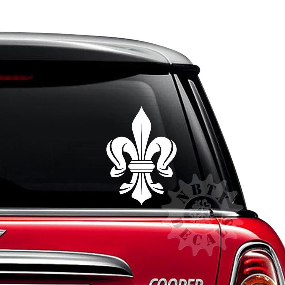 Fleur De Lis Lily Flower Decoration Ironwork Custom Vinyl Sticker Decal ...