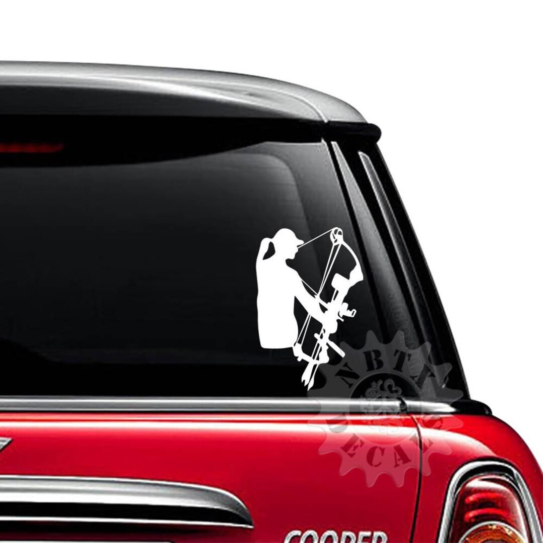 Girl Bowhunter Bowhunting Bow Arrow Custom Vinyl Sticker Decal for Car ...