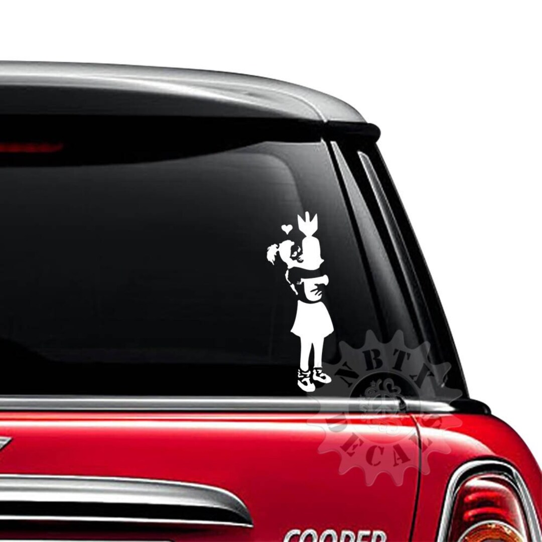 Girl Bomb Hug Banksys Street Artist Grafitti Custom Vinyl Sticker Decal ...