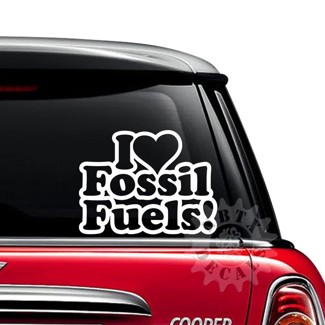 I Love Fossil Fuels Heart JDM Japanese Motorsports Auto Racing Custom ...