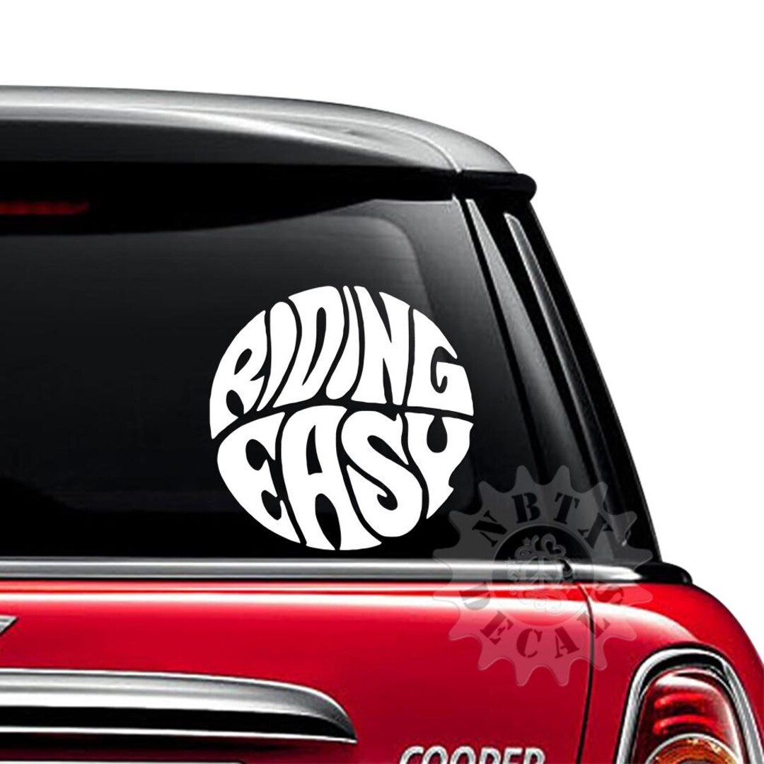 Riding Easy Chill Relax Cruise Custom Vinyl Sticker Decal for Car Truck ...