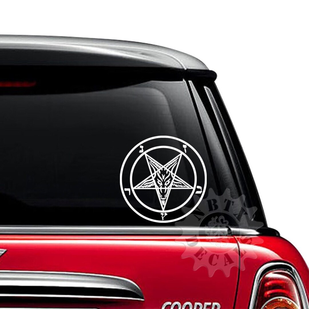 Baphomet Sabbatic Goat Pentagram Pagan Wiccan Custom Vinyl Sticker ...