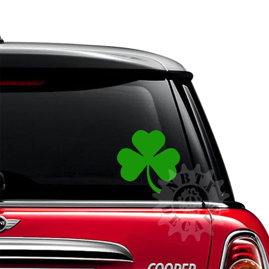 Shamrock Cloverleaf Irish 3 Leaf Clover Custom Vinyl Sticker Decal for ...