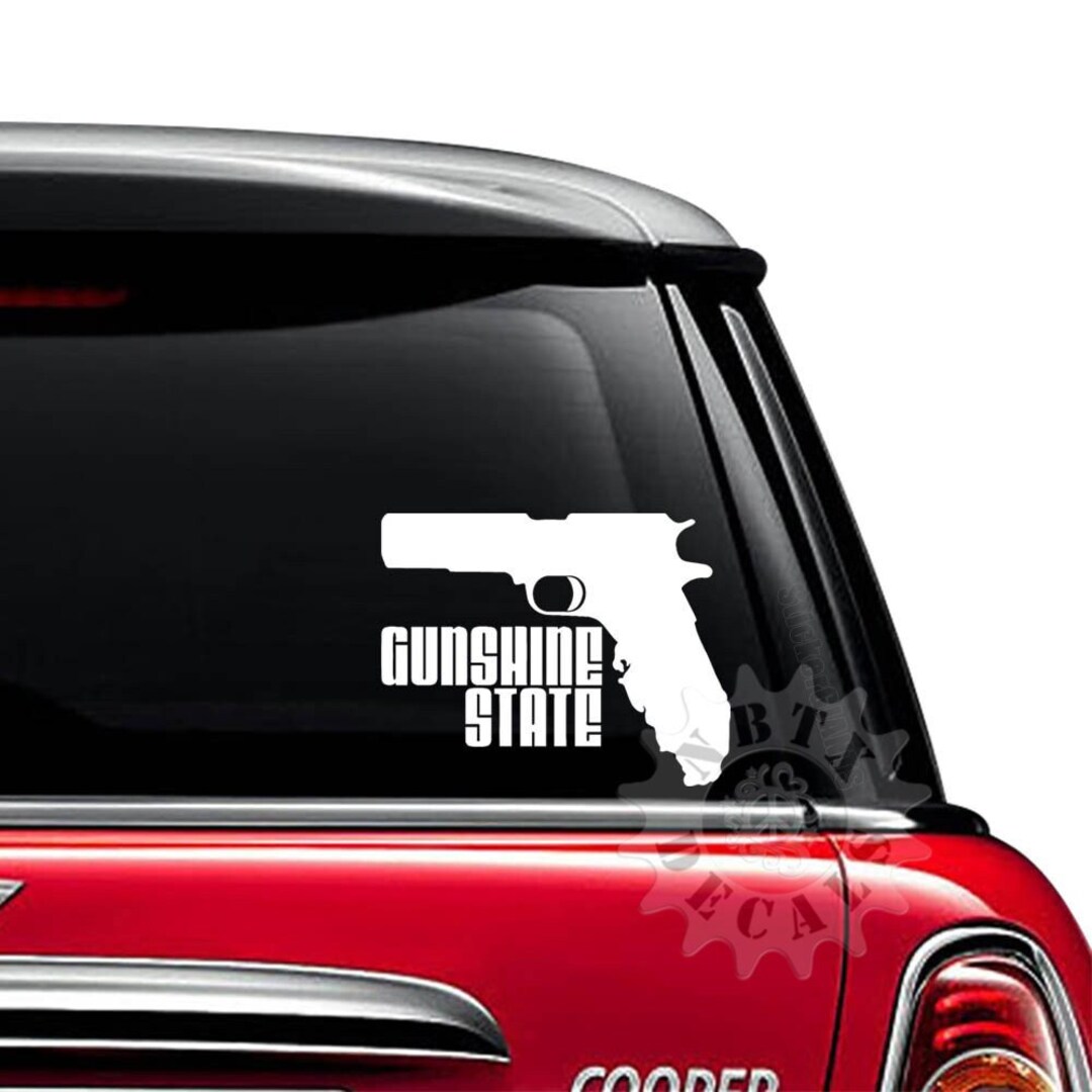Florida Gunshine State Pro Pistol Gun Custom Vinyl Sticker Decal for ...