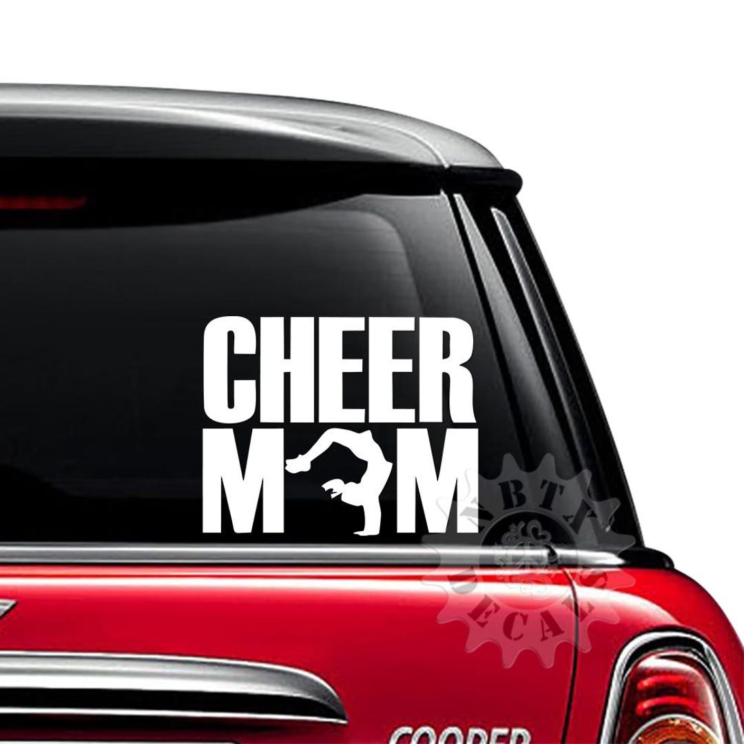 Cheer Mom Cheerleader Cheerleading Custom Vinyl Sticker Decal for Car ...