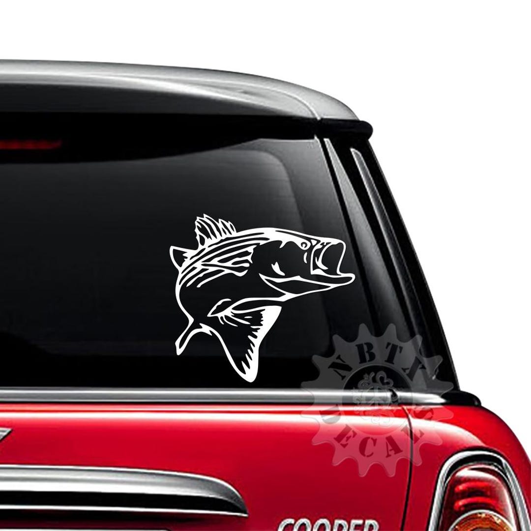 Striper Trout Fish Fishing Fisherman Custom Vinyl Sticker Decal for Car ...
