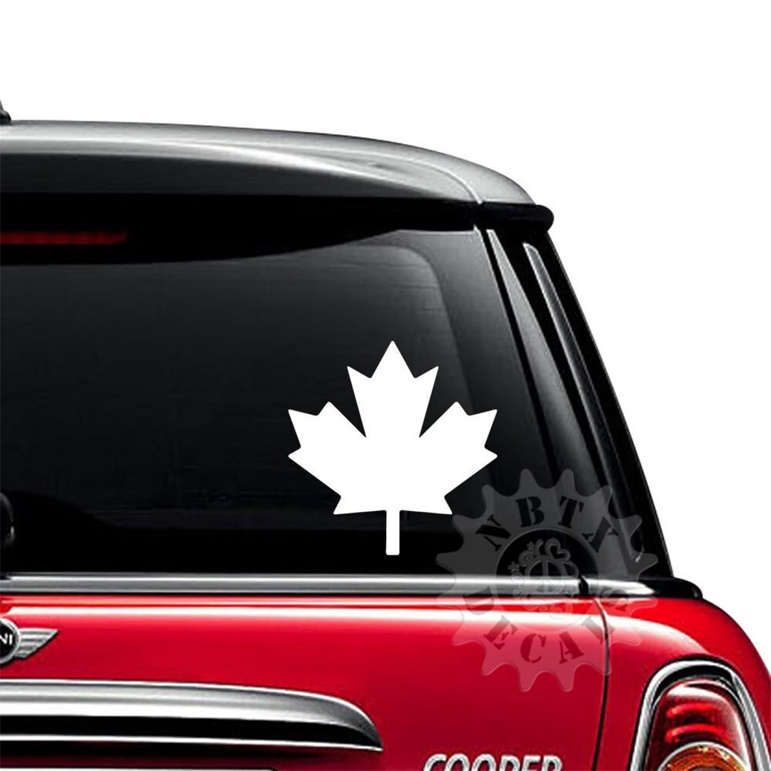 Maple Leaf Canada Canadian Tree Flag Custom Vinyl Sticker Decal for Car ...