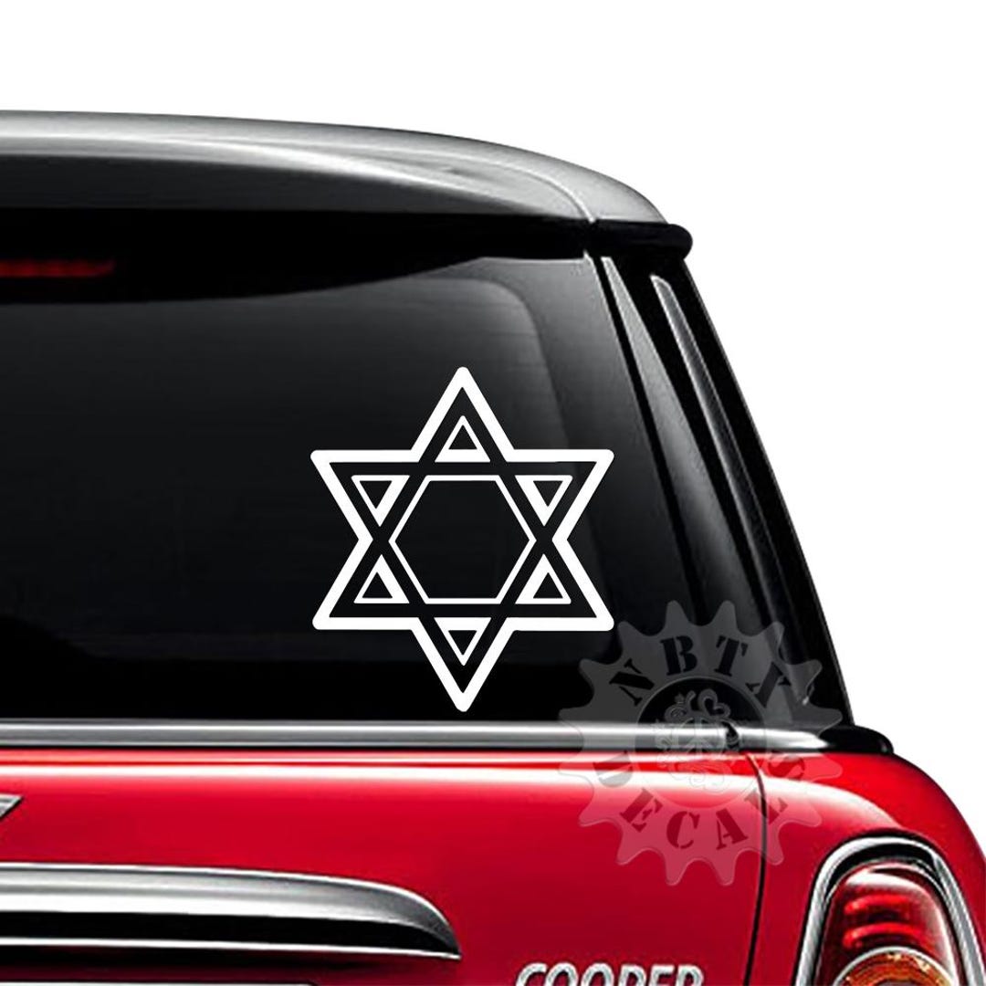 Star of David Jewish Jesus Christian Christianity Custom Vinyl Sticker ...