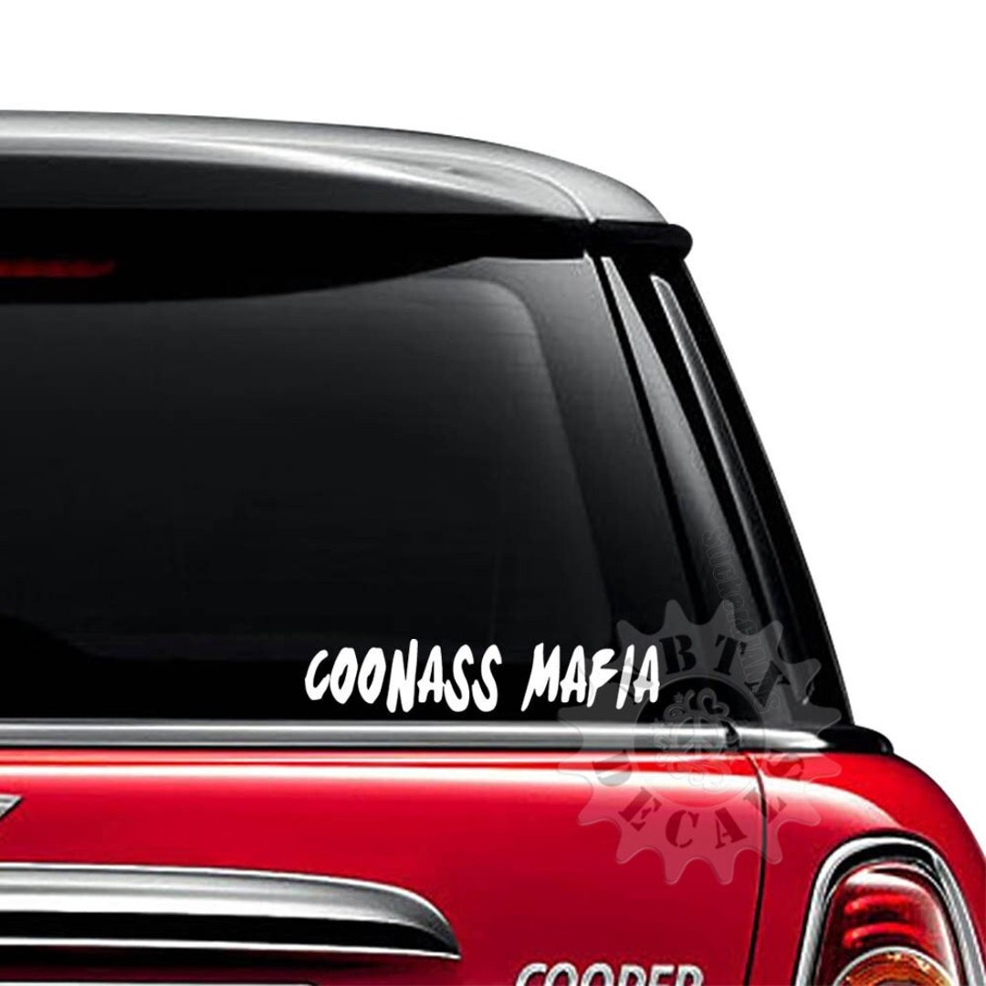 Coonass Mafia Racoon Hunting Hunter Custom Vinyl Sticker Decal for Car ...