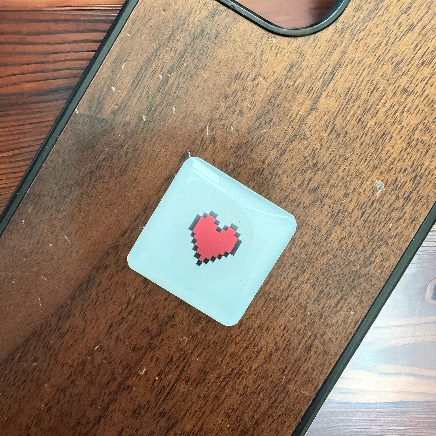 Pixelated Heart 3D Aesthetic Sticker for Phones, Laptops, & More ...