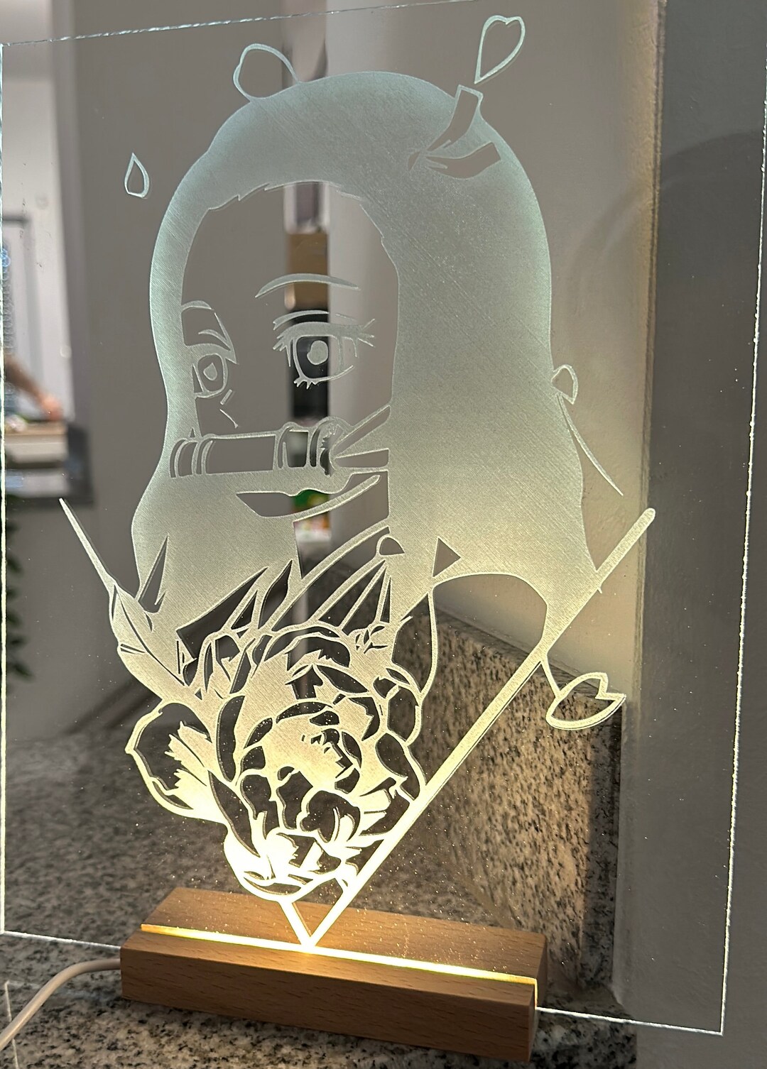 Nezuko LED Engraving Image - Etsy