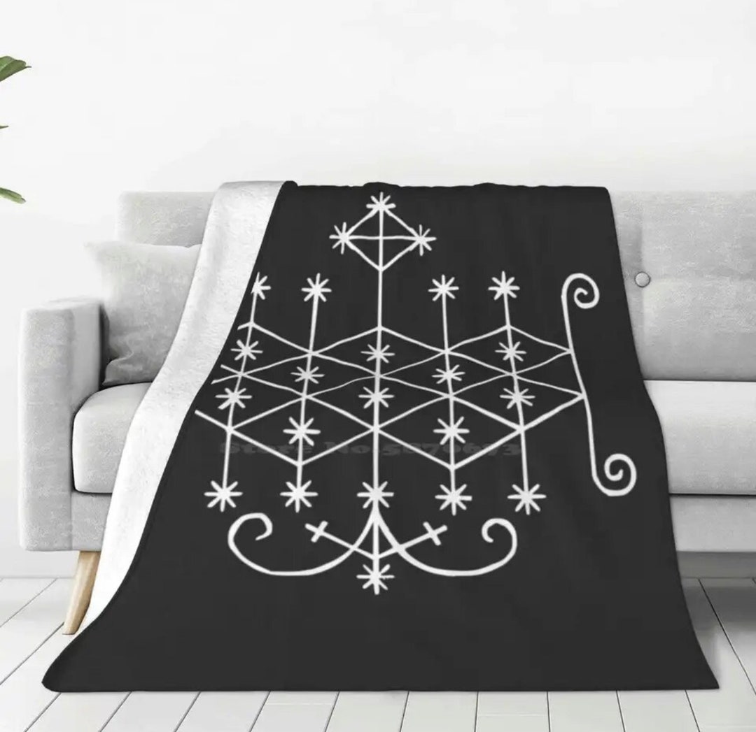 Ogun Veve Voodoo Warrior Loa Orisha Vodun Super Warm Soft Blankets ...