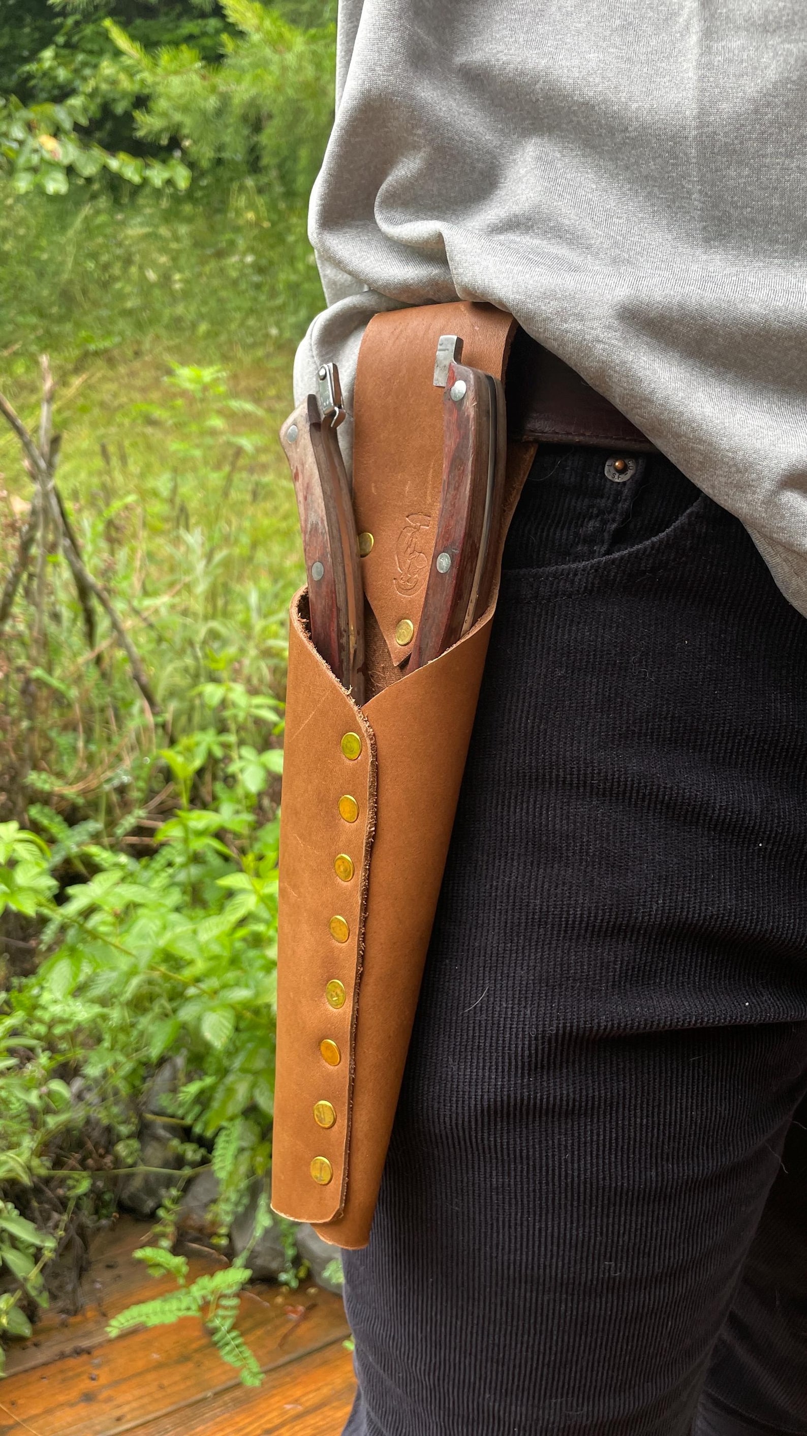 Pruner Gardening Tool Holster Sheath | Handmade Leather | Snips, Pliers ...