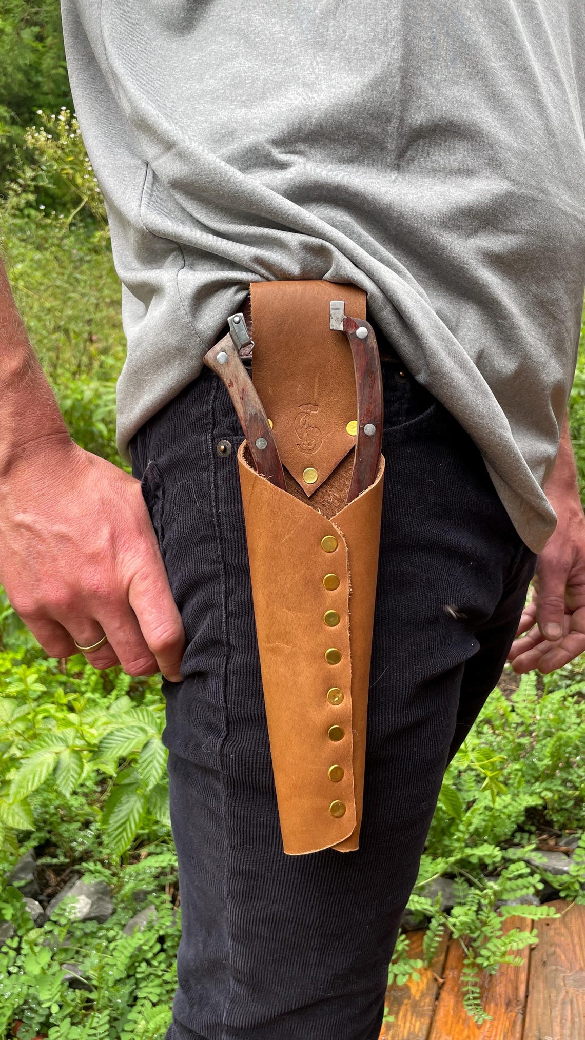 Pruner Gardening Tool Holster Sheath | Handmade Leather | Snips, Pliers ...