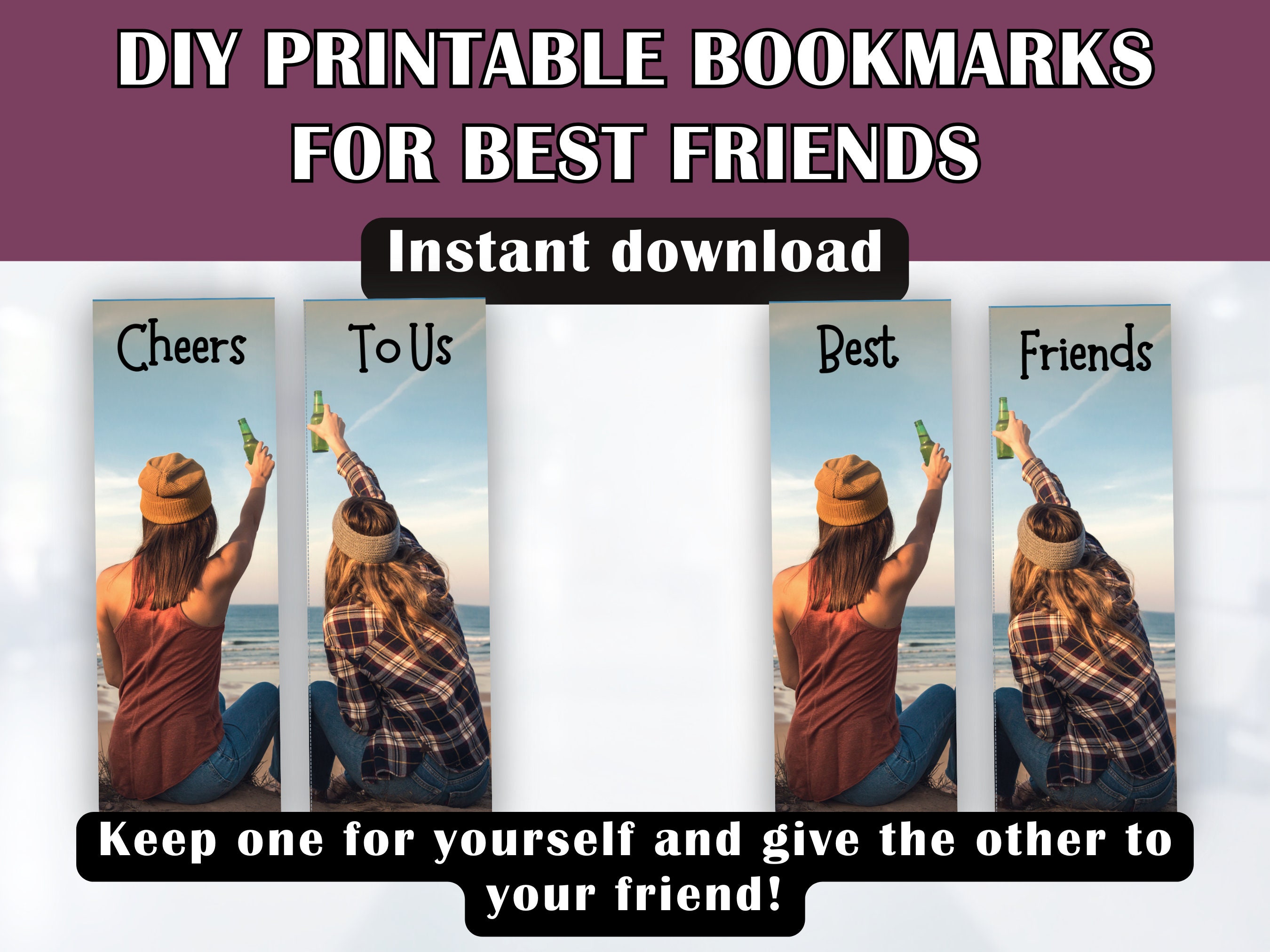 DIY Bookmarks for Best Friend Gifts Bookish Bestie Gift Bookmark ...
