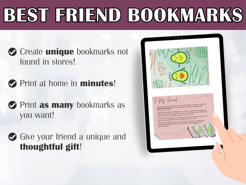 DIY Bookmarks for Best Friend Gifts | Bookish Bestie Gift Bookmark ...