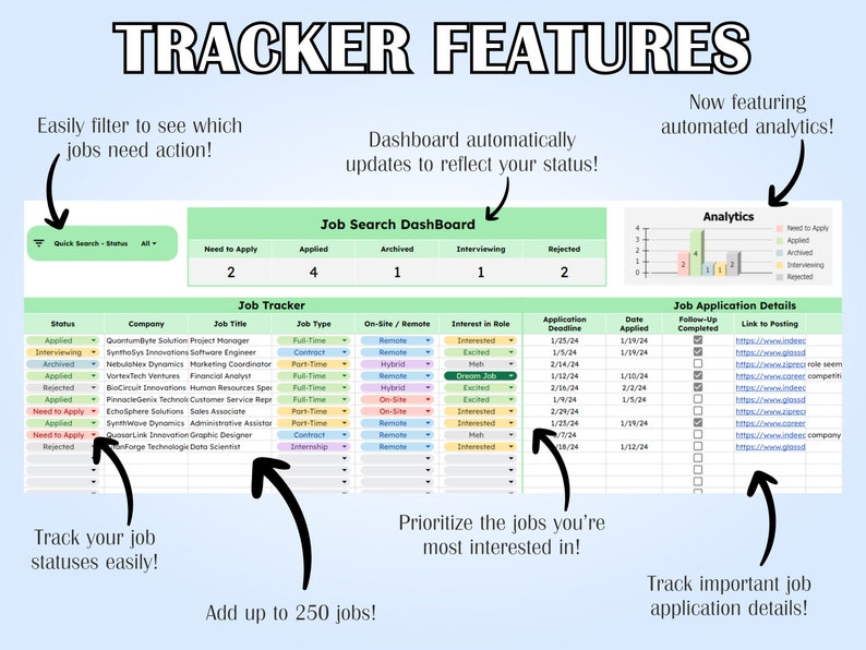 Job Tracker for New Career and Job Searching | Employment Job ...