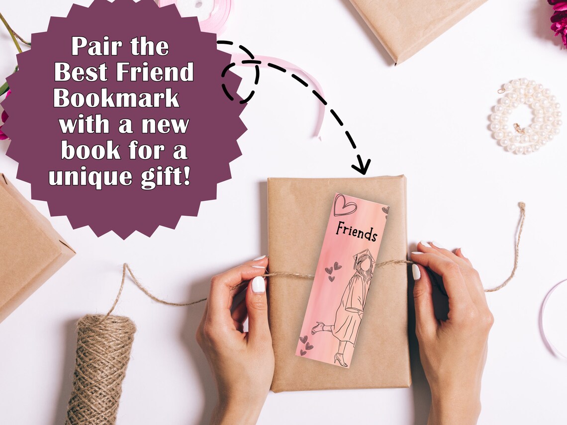 DIY Bookmarks for Best Friend Gifts Bookish Bestie Gift Bookmark ...
