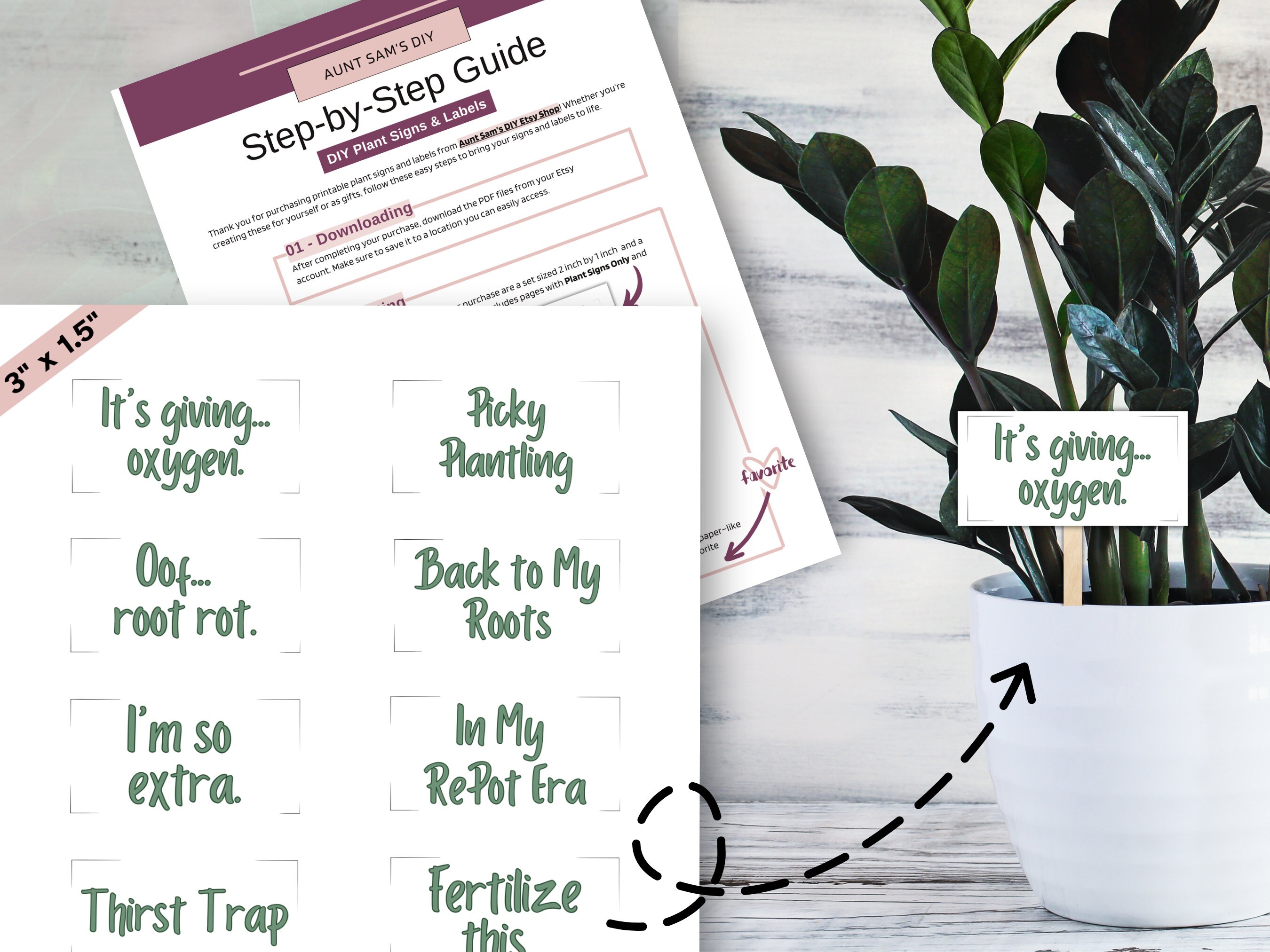 24 DIY Printable Funny Plant Signs and Plant Labels for Plant Lover ...