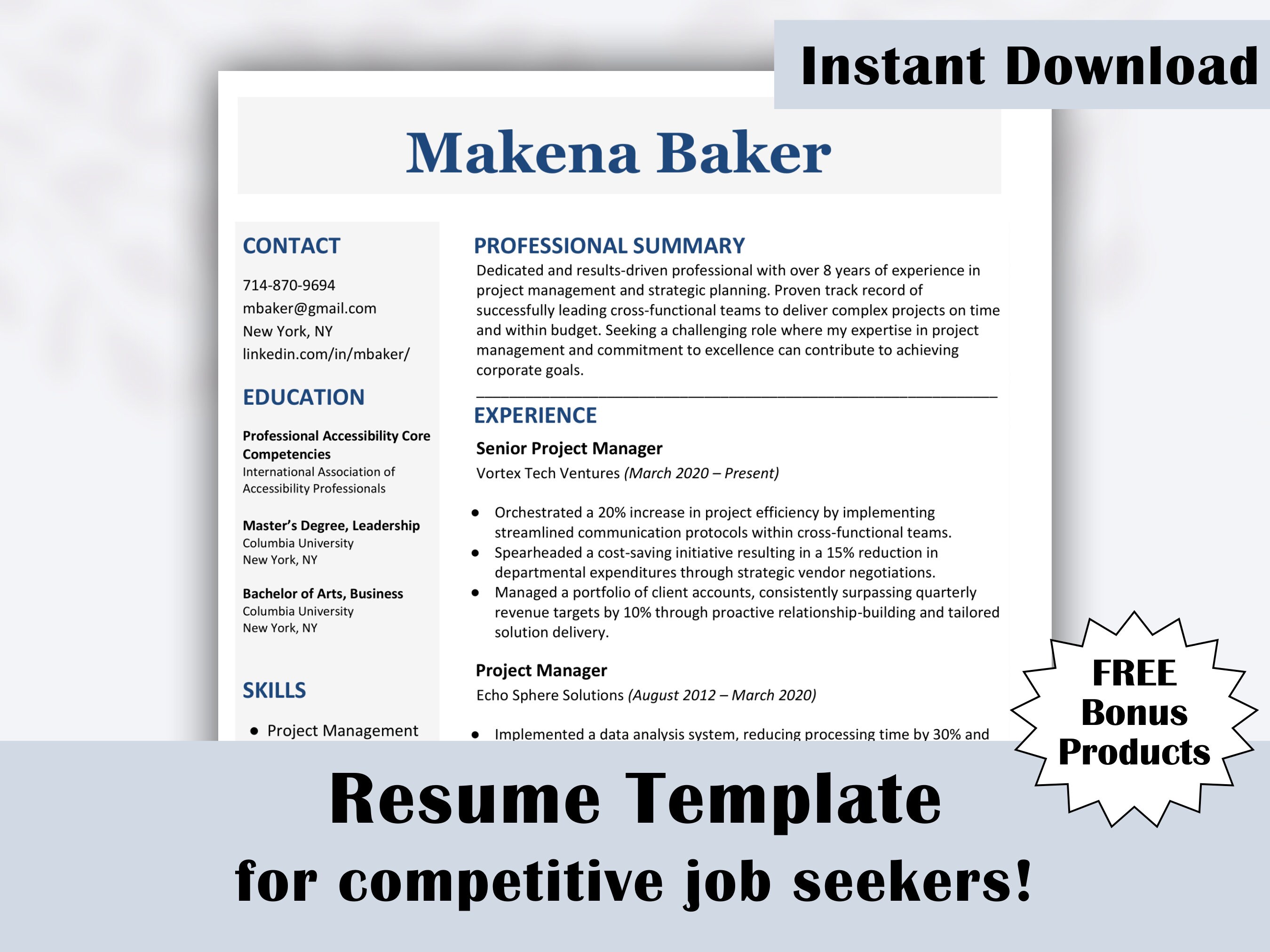 Resume Template for New Career and Job Searching Employment Resume ...