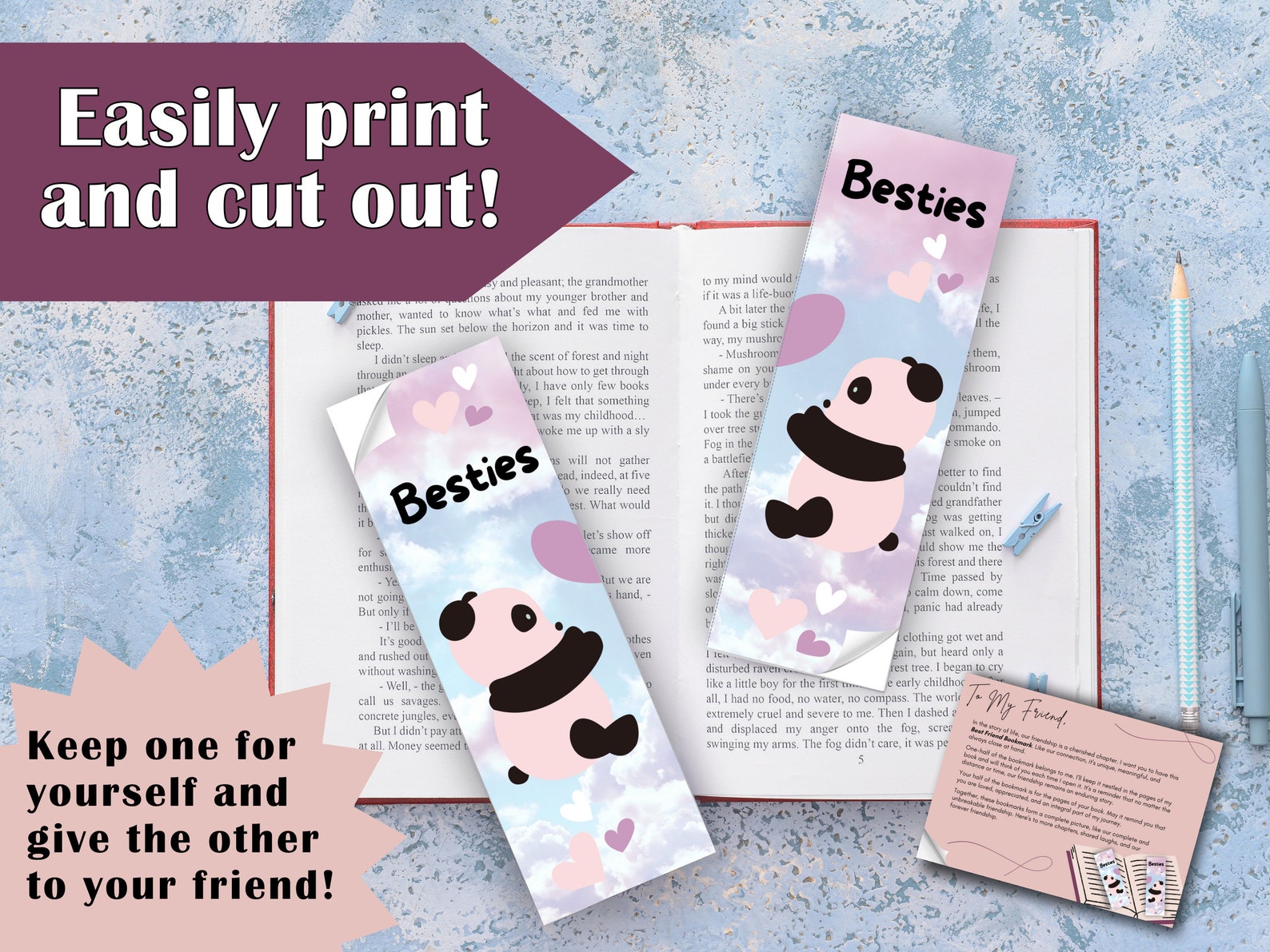 DIY Bookmarks for Best Friend Gifts | Bookish Bestie Gift Bookmark ...