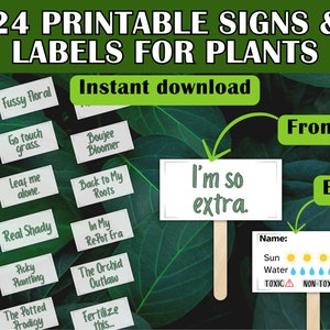 24 DIY Printable Funny Plant Signs and Plant Labels for Plant Lover ...