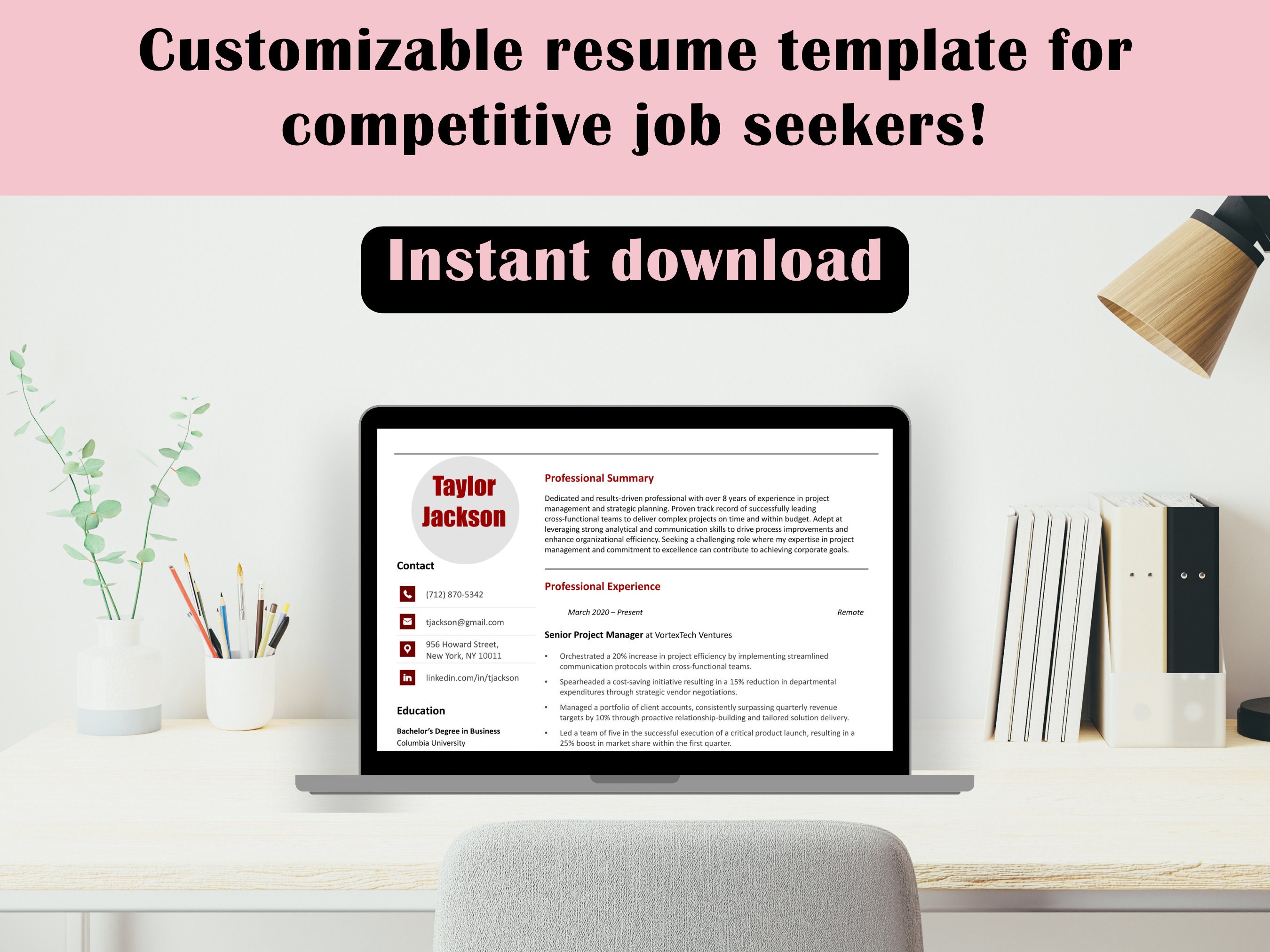 Resume Template for New Career and Job Searching Employment Resume ...